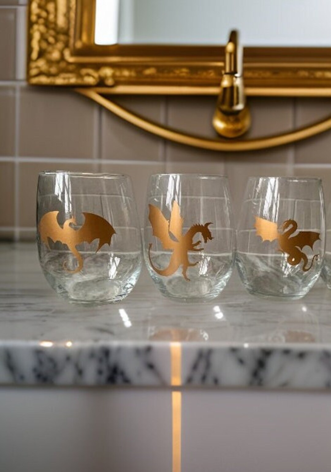 Dragon Wine Glasses, Personalized Dragon Cup, Dungeons and Dragons Cup ...