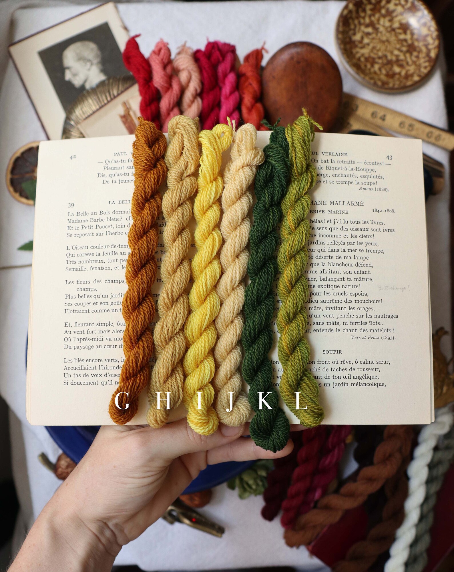 Plant Dyed WOOL THREAD FLOSS // Plant Dyed for Crewel - Etsy