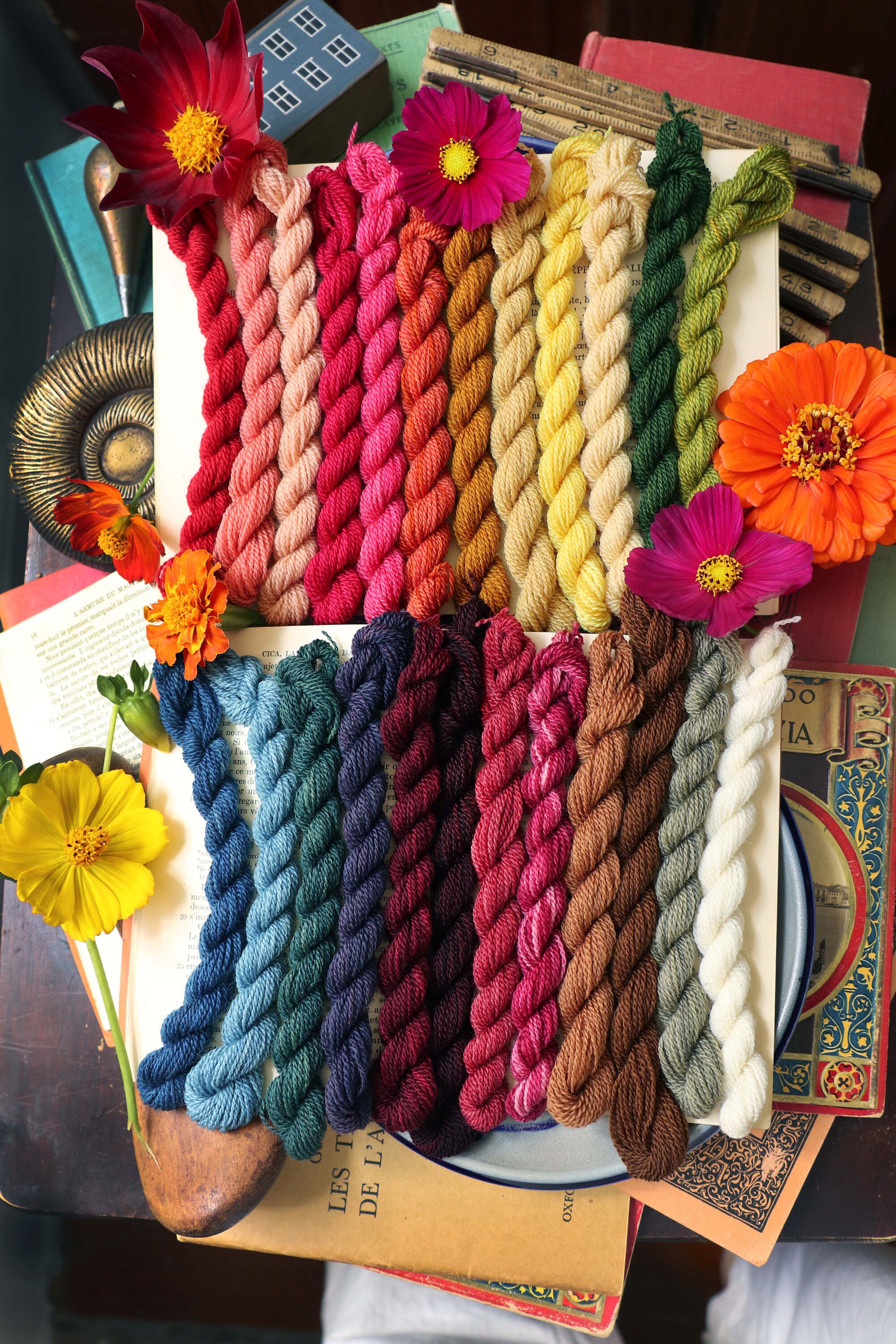 Plant Dyed WOOL THREAD FLOSS // Plant Dyed for Crewel - Etsy