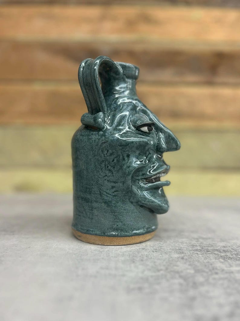 Ugly Face Jug "vincent" Handmade Sculpted Stoneware Pottery 7" Tall by ...