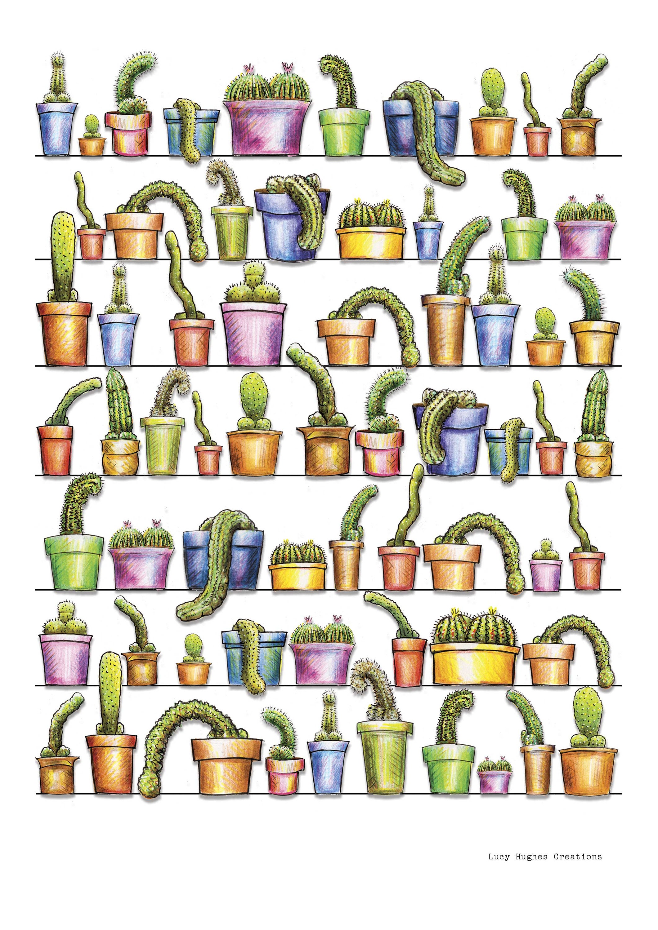 Penis Cacti - Rude and Cheeky Gift for a Friend. Illustration of Cactus ...