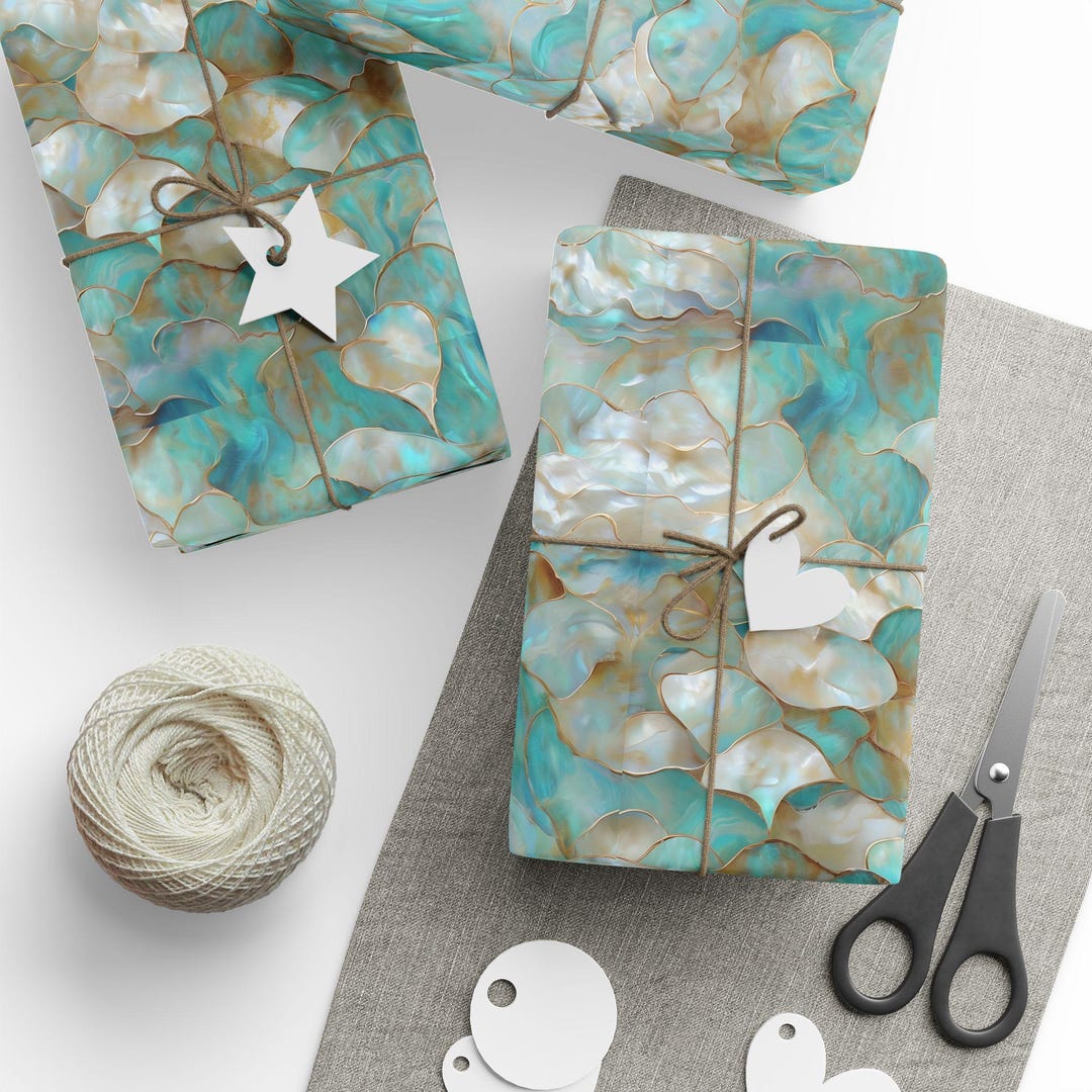 Mother of Pearl, Pearl Wrapping Paper, Ocean Life Wrapping Paper - Etsy