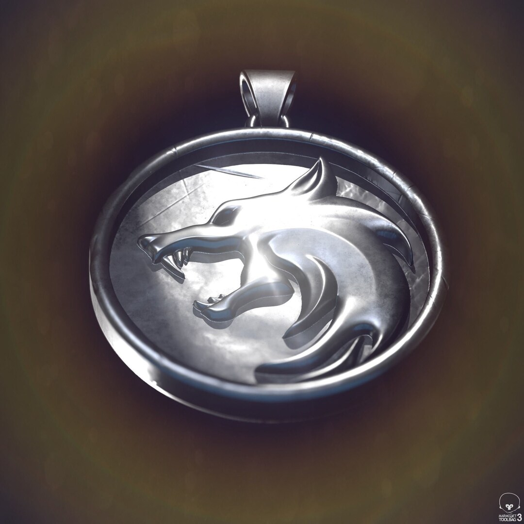 Witcher Amulet Wolf Pendant Retro Sterling Silver Gothic Jewellery - Etsy