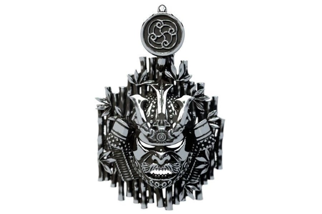 Samurai Pendant in Sterling Silver 925 - Etsy