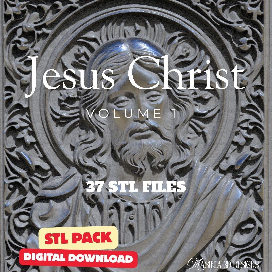 Jesus Christ STL Pack – Volume 1 | Christian 3D Relief Collection | CNC ...