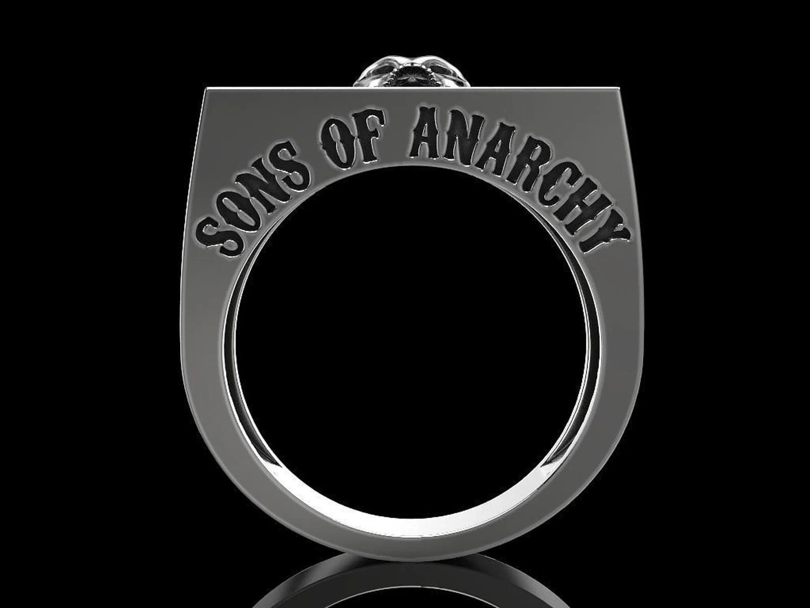 Men's Sons of Anarchy Skull Ring Sterling Silver 925 - Etsy
