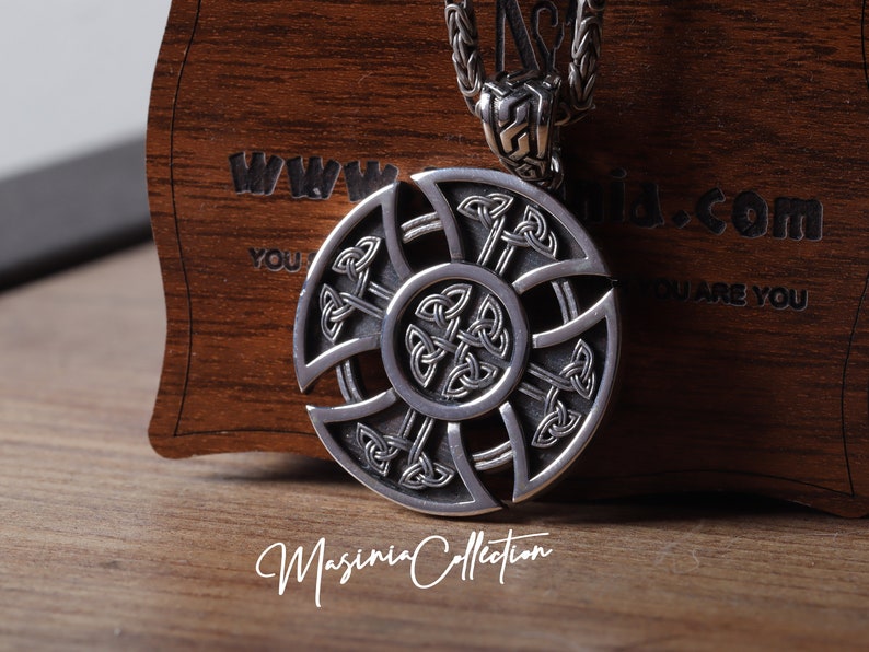Pendant Slavic-aryan Equilateral Cross in a Circle Sterling - Etsy