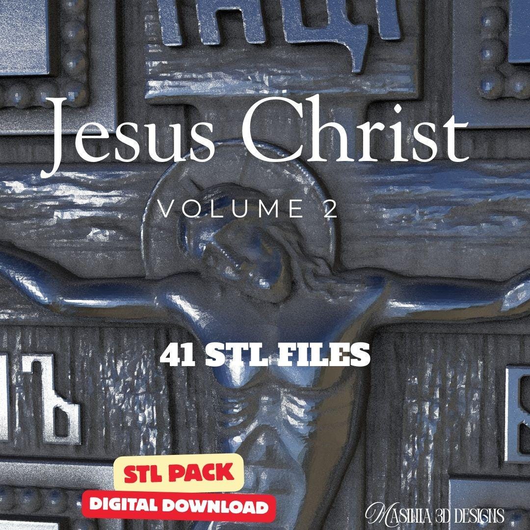 Jesus Christ STL Pack – Volume 2 | Christian 3D Relief Collection | CNC ...