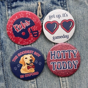 Ole Miss Game Day Button Bundle - Etsy