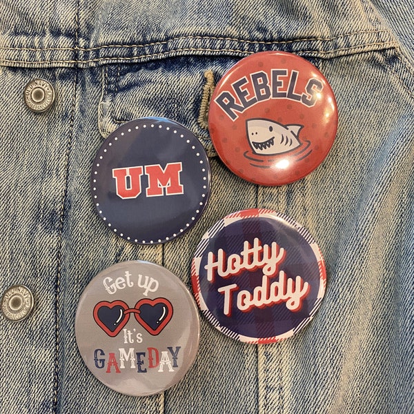 Ole Miss Buttons - Etsy