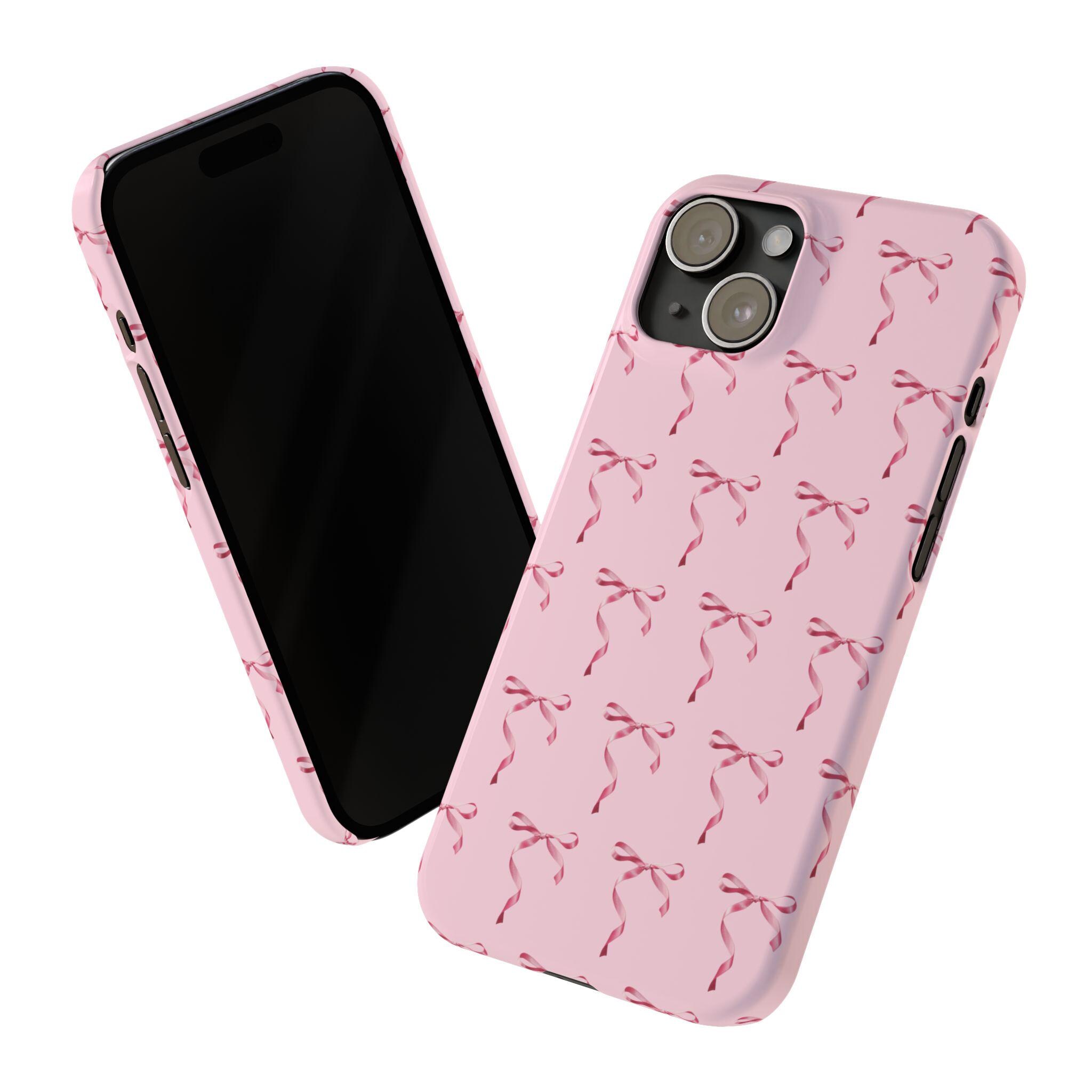 Y2K Coquette Phone Cases, Pink Ribbon Case, Aesthetic iPhone Cases ...
