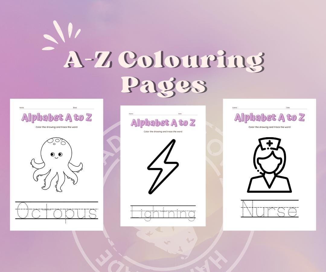 ABC Colouring Book Pages, Alphabet Colouring PDF, Preschool Colouring ...