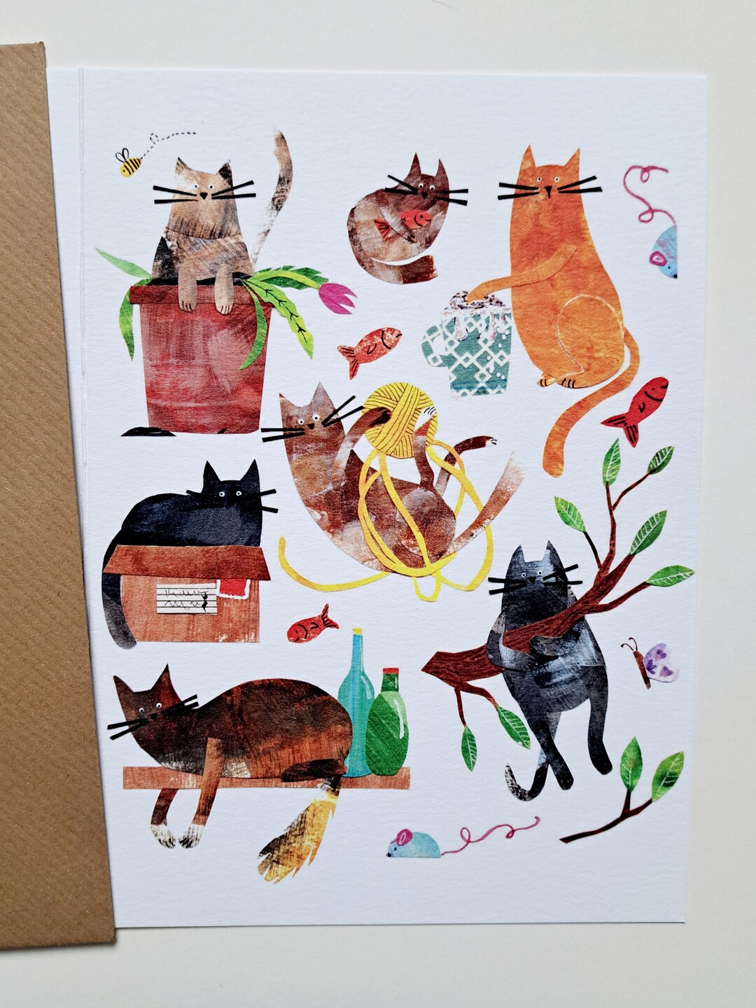 Cats Cards, Birthday Card, Cat Card, Blank Card, Greetings Card - Etsy UK