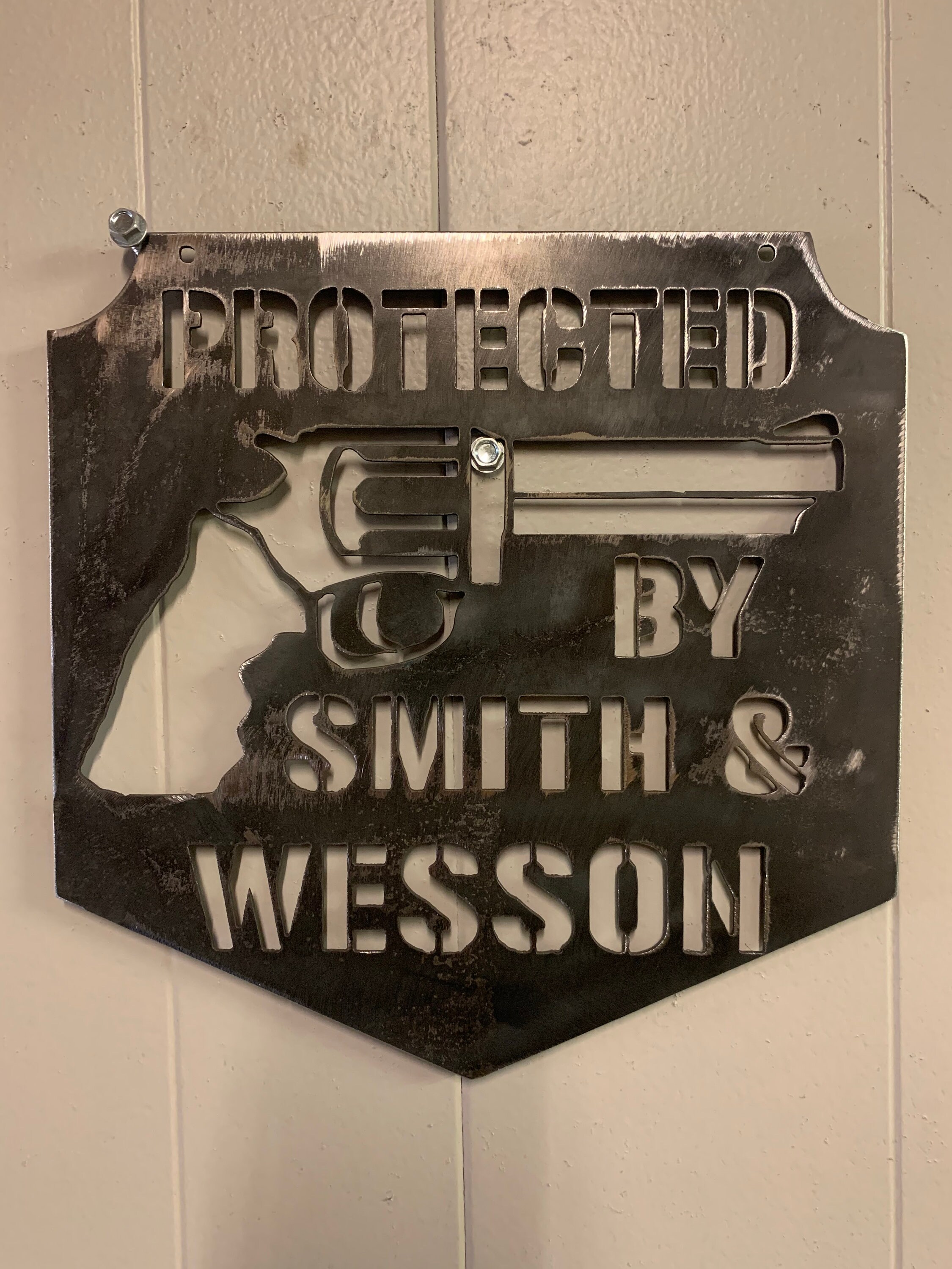 Custom Wall Art Protected By Custom Security Sign Metal | Etsy