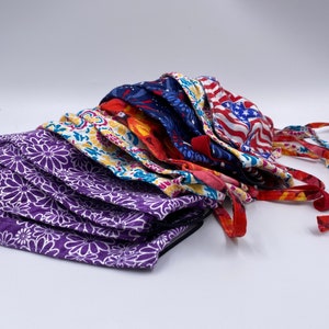 Pretty Floral Flower Pattern Face Mask - Triple (3) Layer 100% Cotton ...