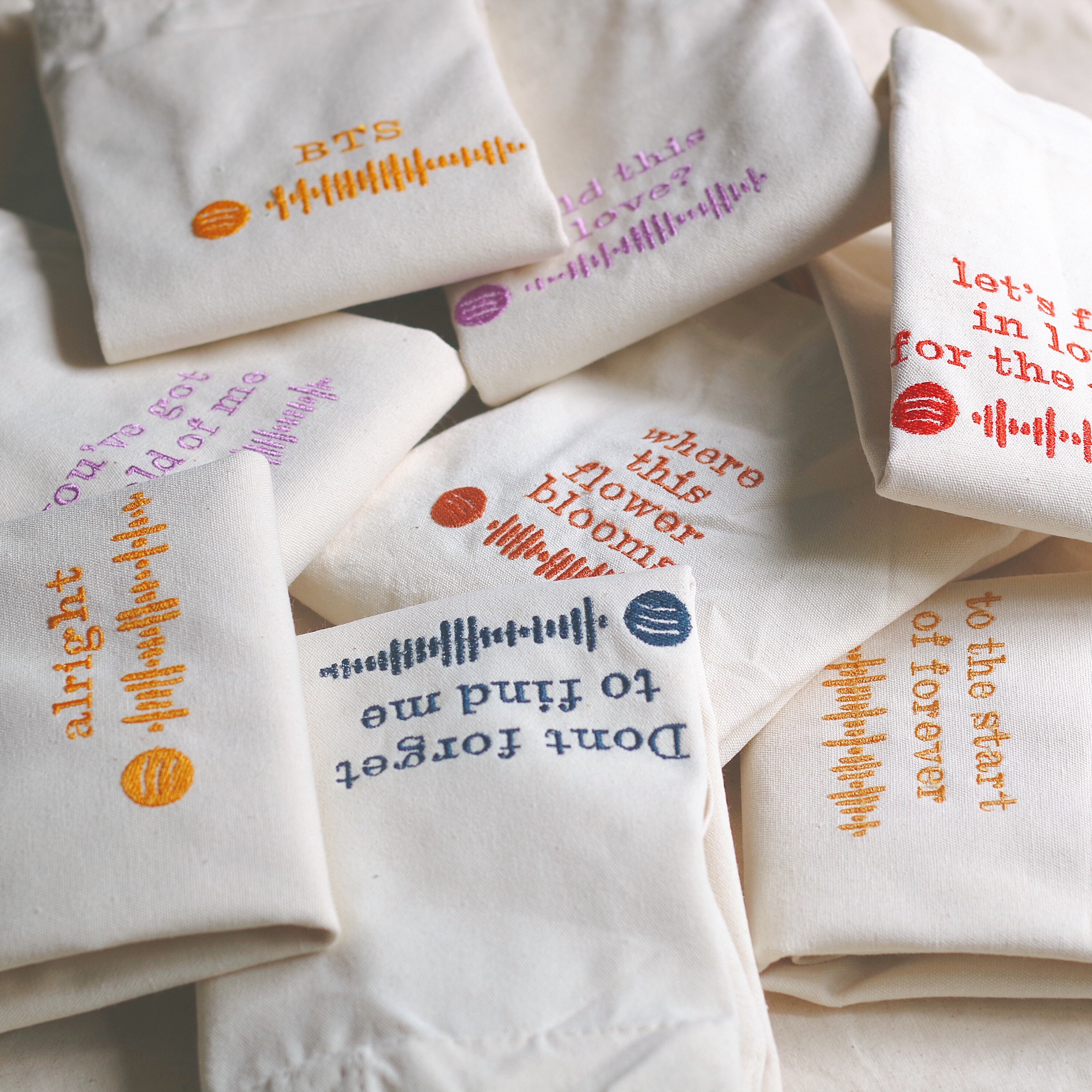 Custom Spotify Code Song Tote Bags With Pocket Personalised - Etsy
