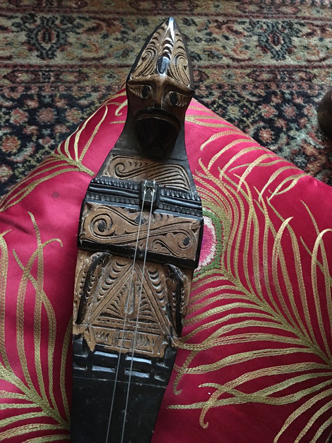 Tribal Batak Hasapi Lute Sumatran Art Rare Two Tone Esoteric Pyramid ...