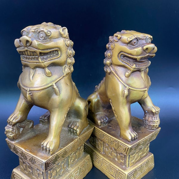 Large Chinese Foo Dogs Statue - Etsy