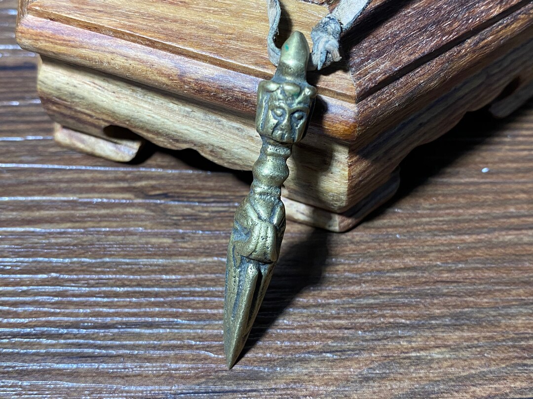 Nepal Tibet Handmade Pure Copper Vajra Pendant Amulet Evil Spirits ...