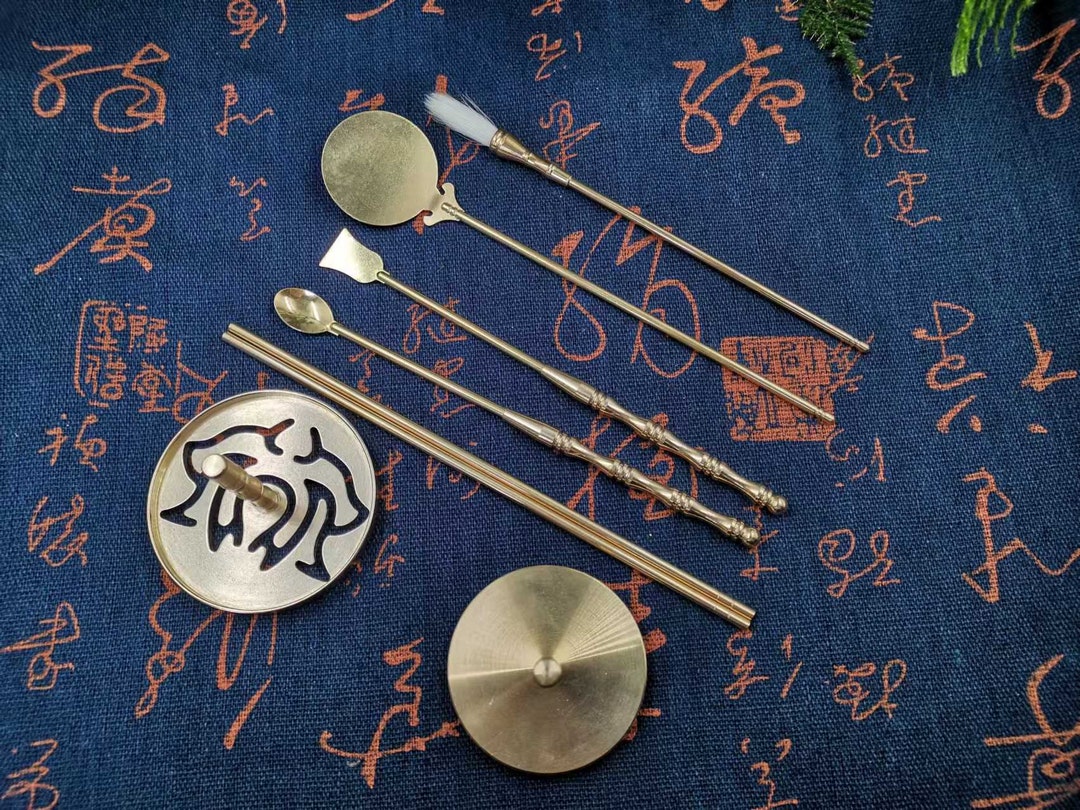 Brass Incense Lore Suit,tibetan Bronze Long Handle Incense Suppressor ...