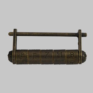 Da Vinci Code Lock Bronze/brass Hand Carved Solid Figure - Etsy