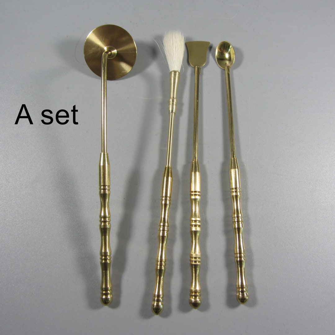 Incense Lore Suit, Tibetan Bronze Long Handle Incense Suppressor, Brass ...