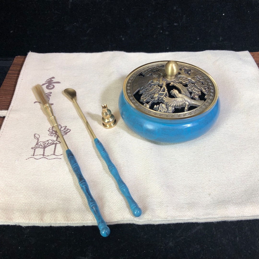 Set of 3, Blue Brass Incense Burner DIY Incense Mold Tools Kit Set for ...