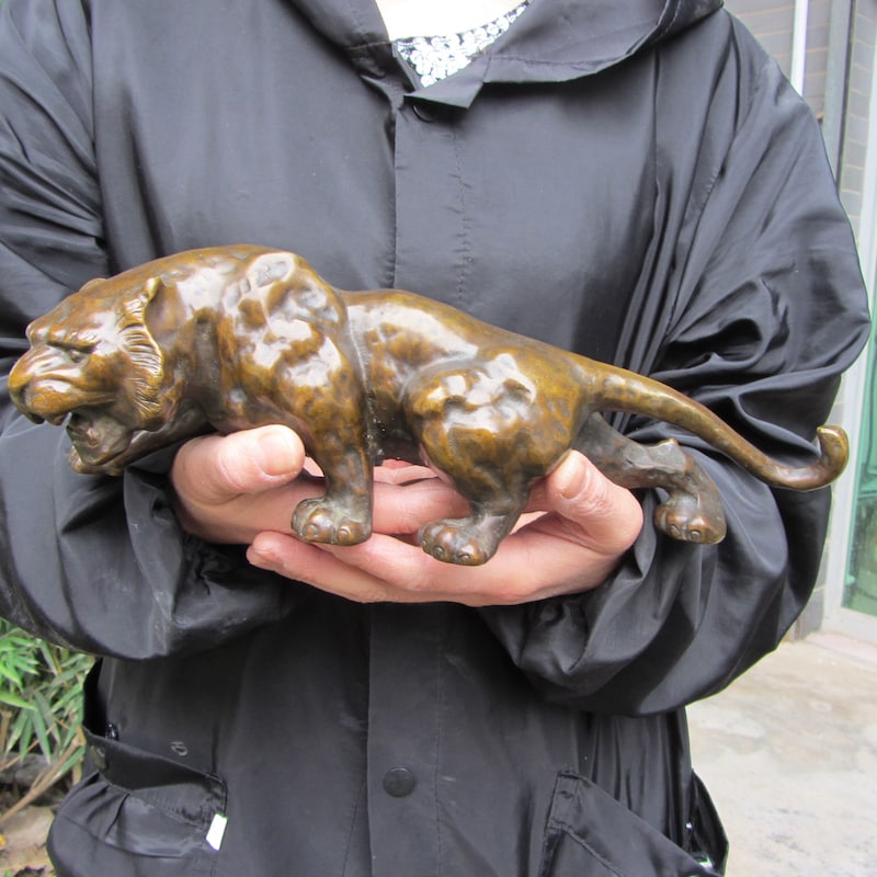 Bronze Tiger Statues - Etsy