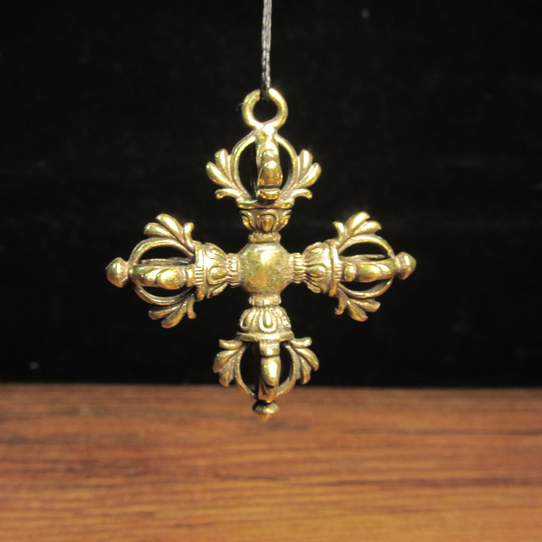 Tibetan Nepal Esoteric Cross Vajra Pestle Hangtag Buddhist - Etsy