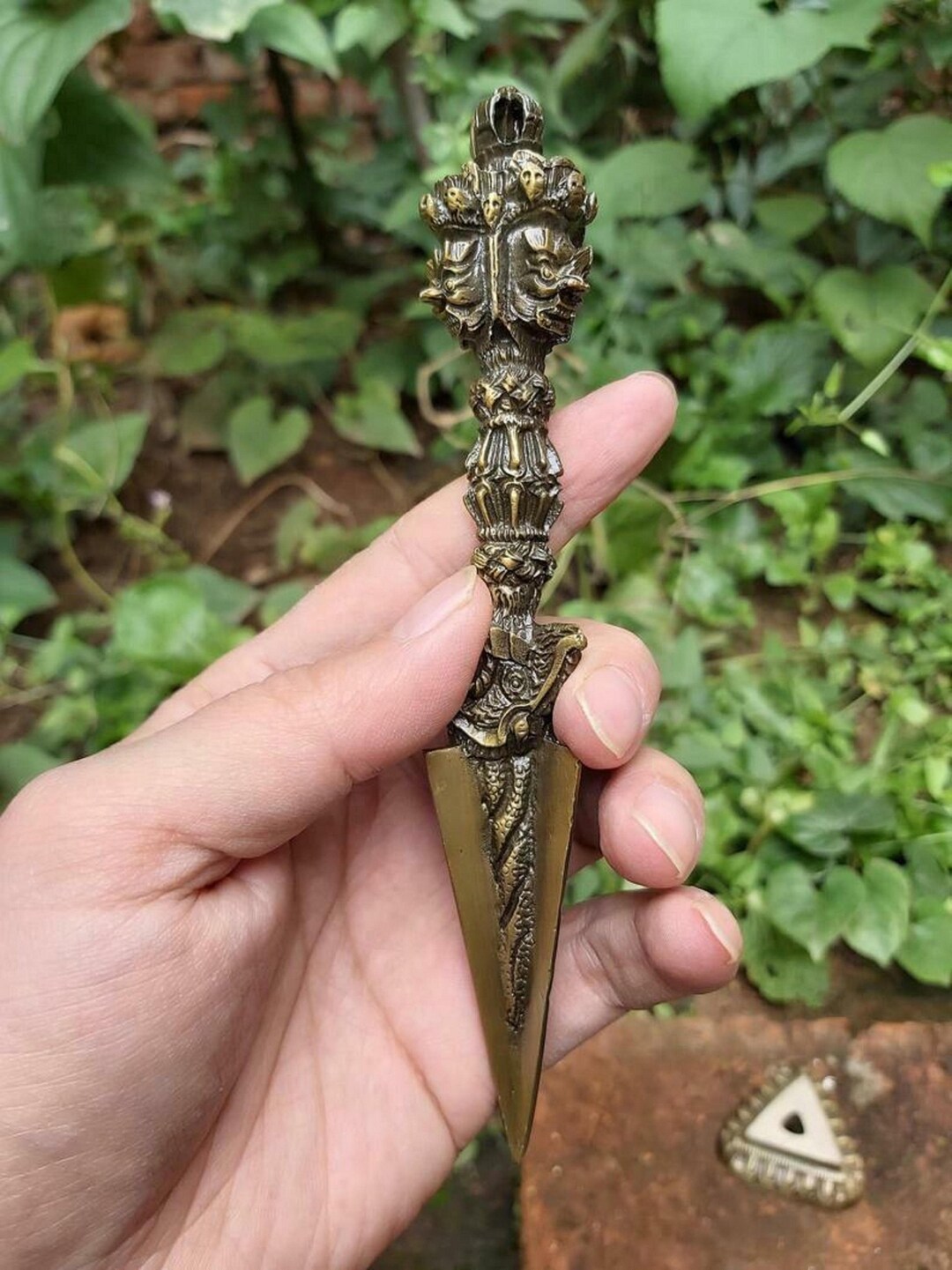 MC2913 Old Tantrik, Tibetan Copper Prong Dorji, Nepal Copper Vajra ...