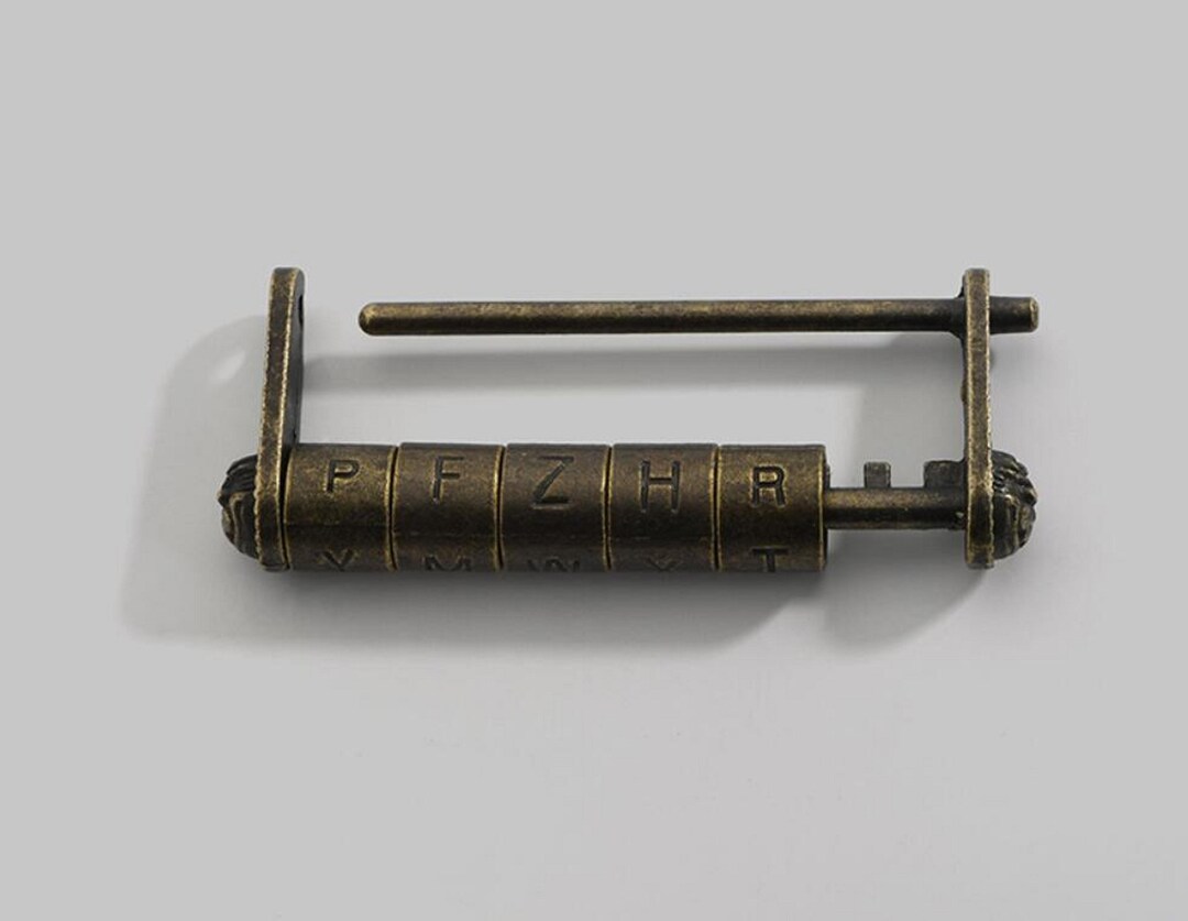 Da Vinci Code Lock Bronze/brass Hand Carved Solid Figure - Etsy