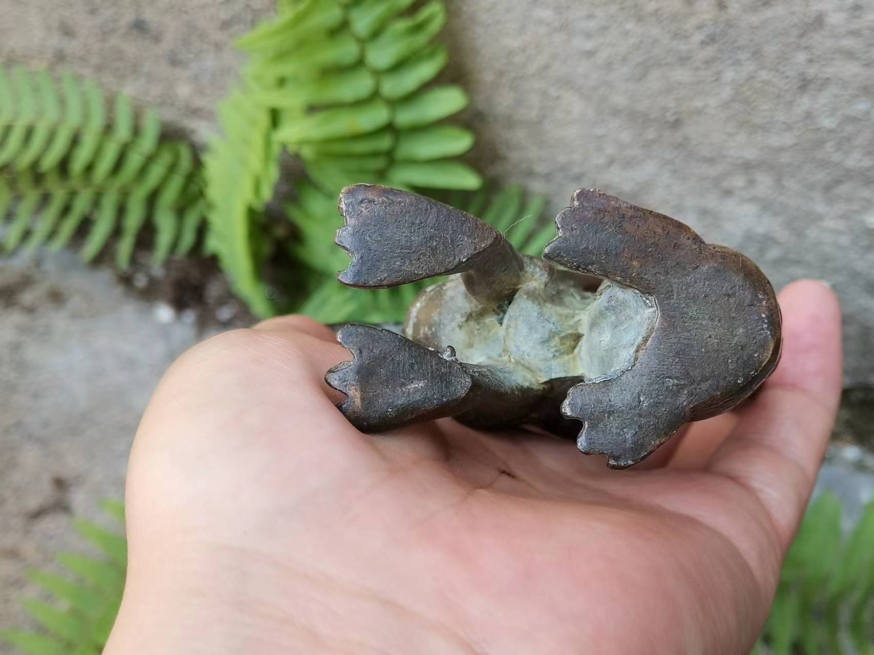 Brass Ancient Beast Flying Dragon Mini Statue, Fengshui Home Decor ...