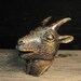 Vintage Copper Goat Head Statue Figurine Collection Huge - Etsy