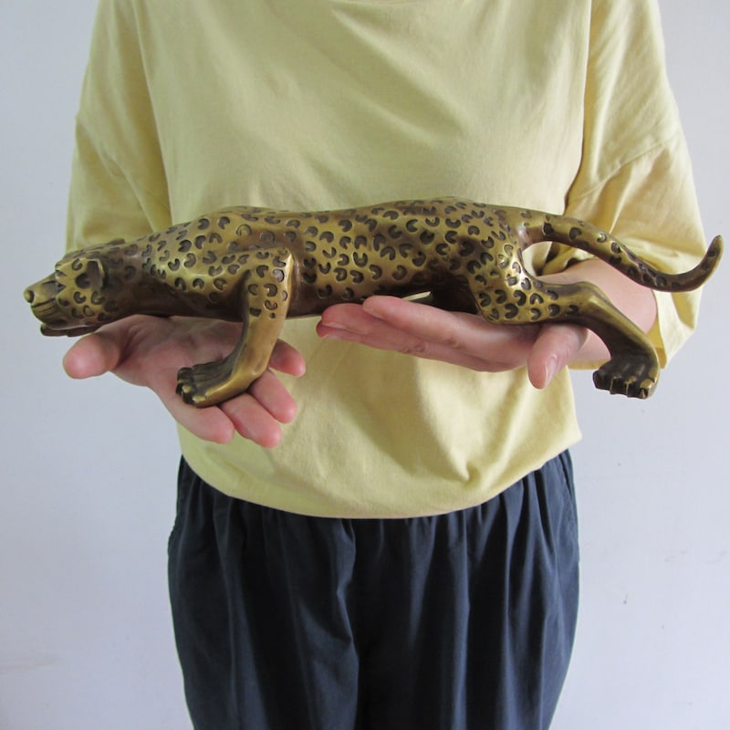Cheetah Leopard Sculpture - Etsy