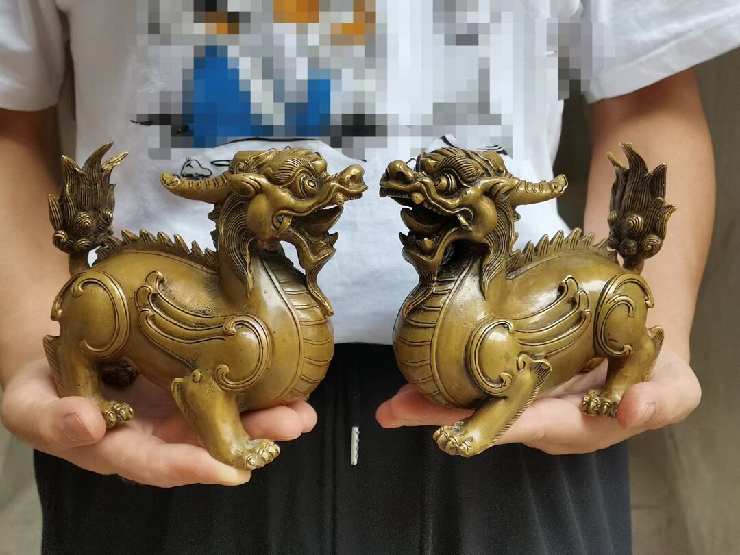 Pi Yao/pi Xiu for Wealth Good Luck Figurine, Mythical Beasts ...