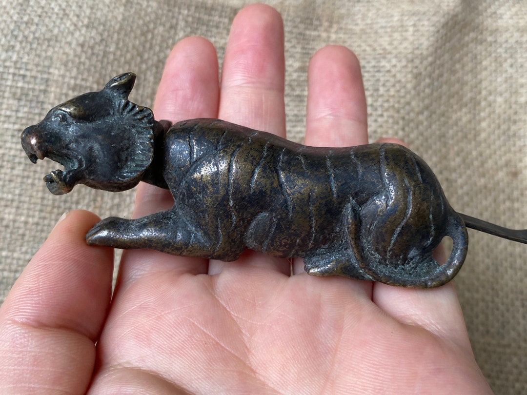 Vintage Antique Bronze Tiger Lock,the Qing Dynasty of China,copper ...