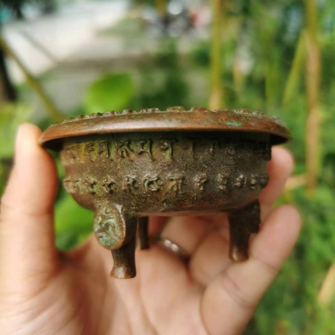 Tibet Copper Incense Burner Temple Censer Incense Holder Home Tea ...