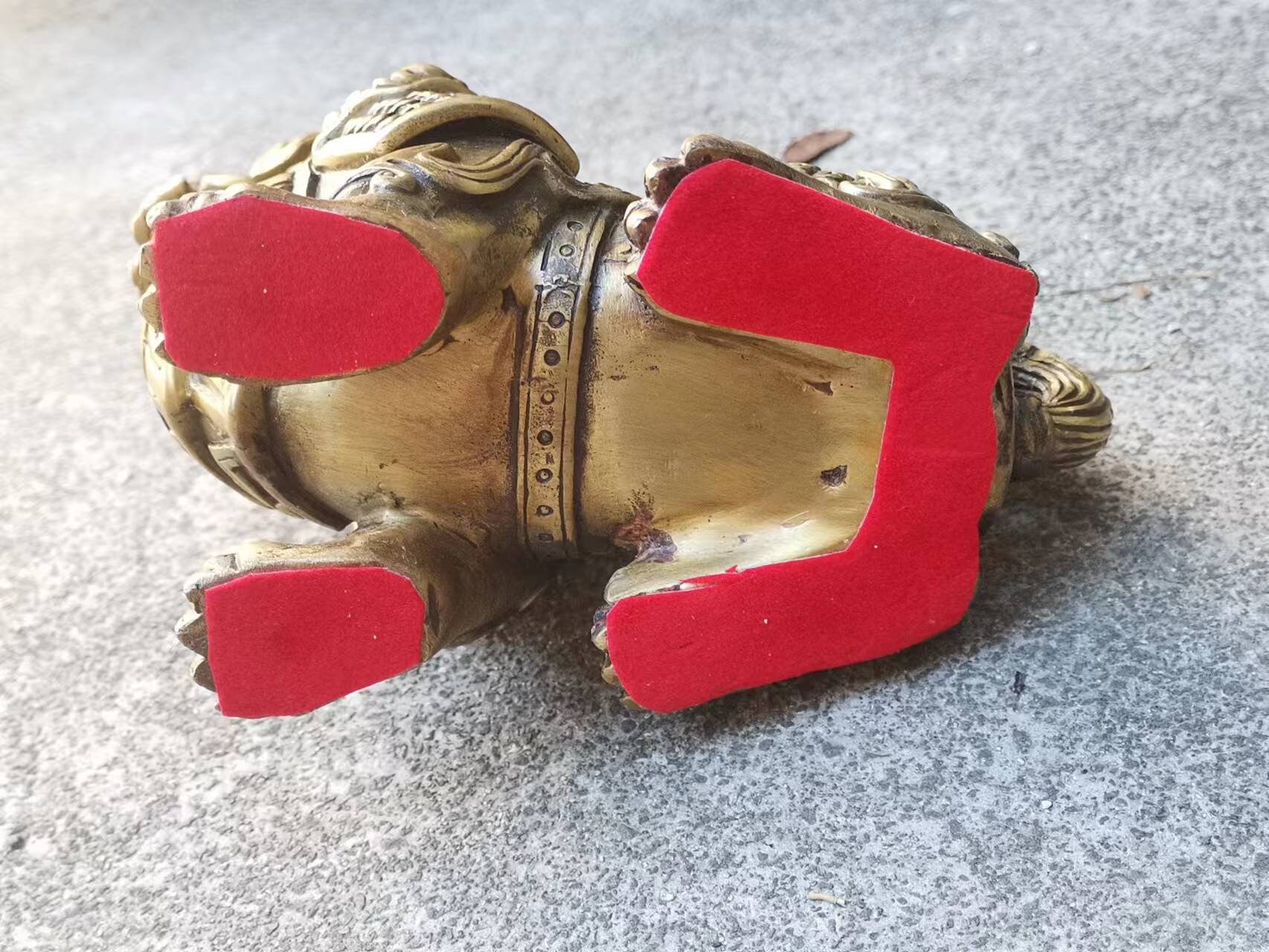 Mh159 Pair Vintage Copper Foo Lion Dog, Feng Shui Pixiu Beast, Wealth ...