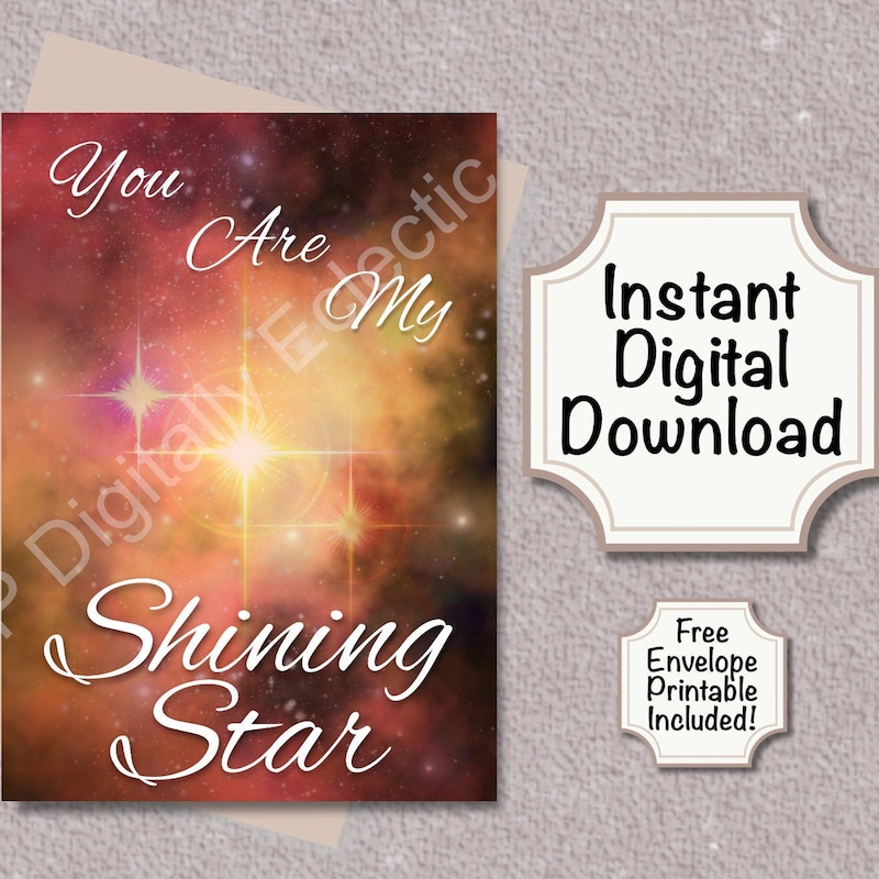 You Are a Shining Star Card - Etsy