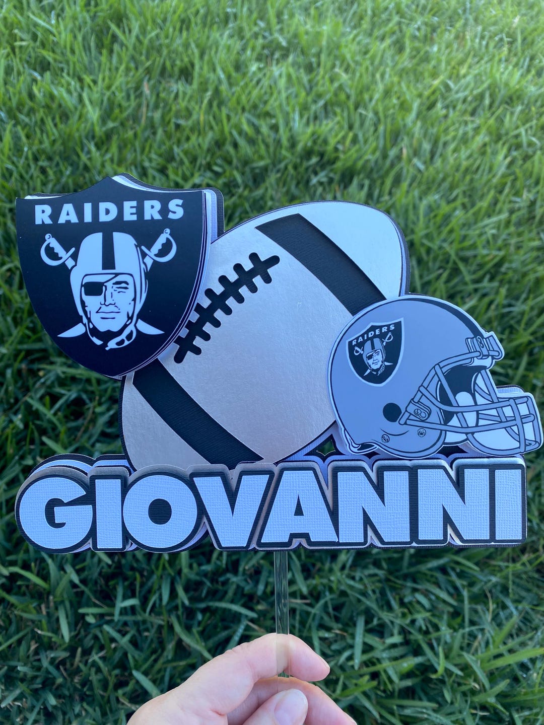 Football/ Raiders/ Cake Topper/ Party Decor - Etsy
