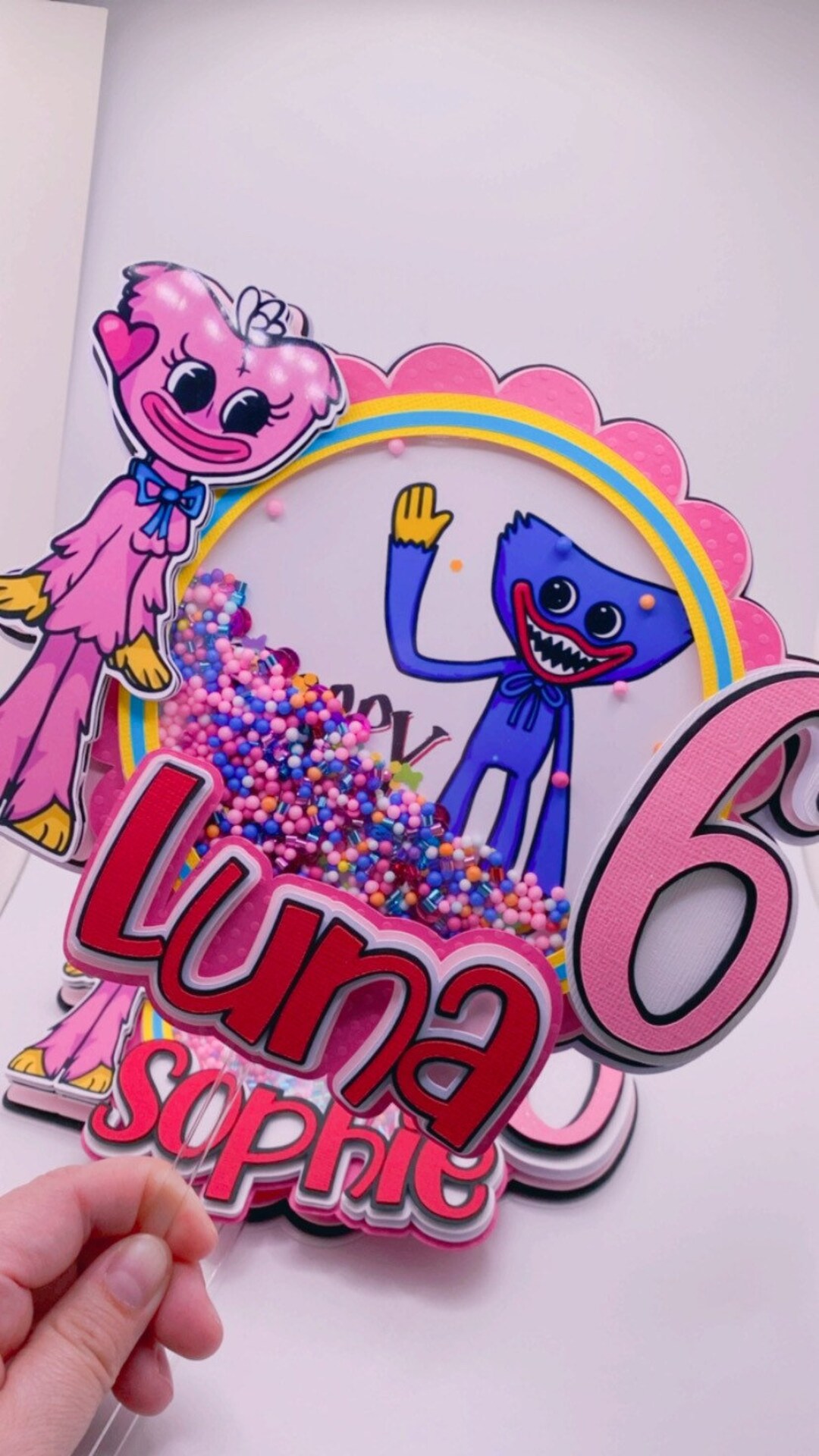 Topper de pastel Kissy Missy / topper de pastel shaker - Etsy España