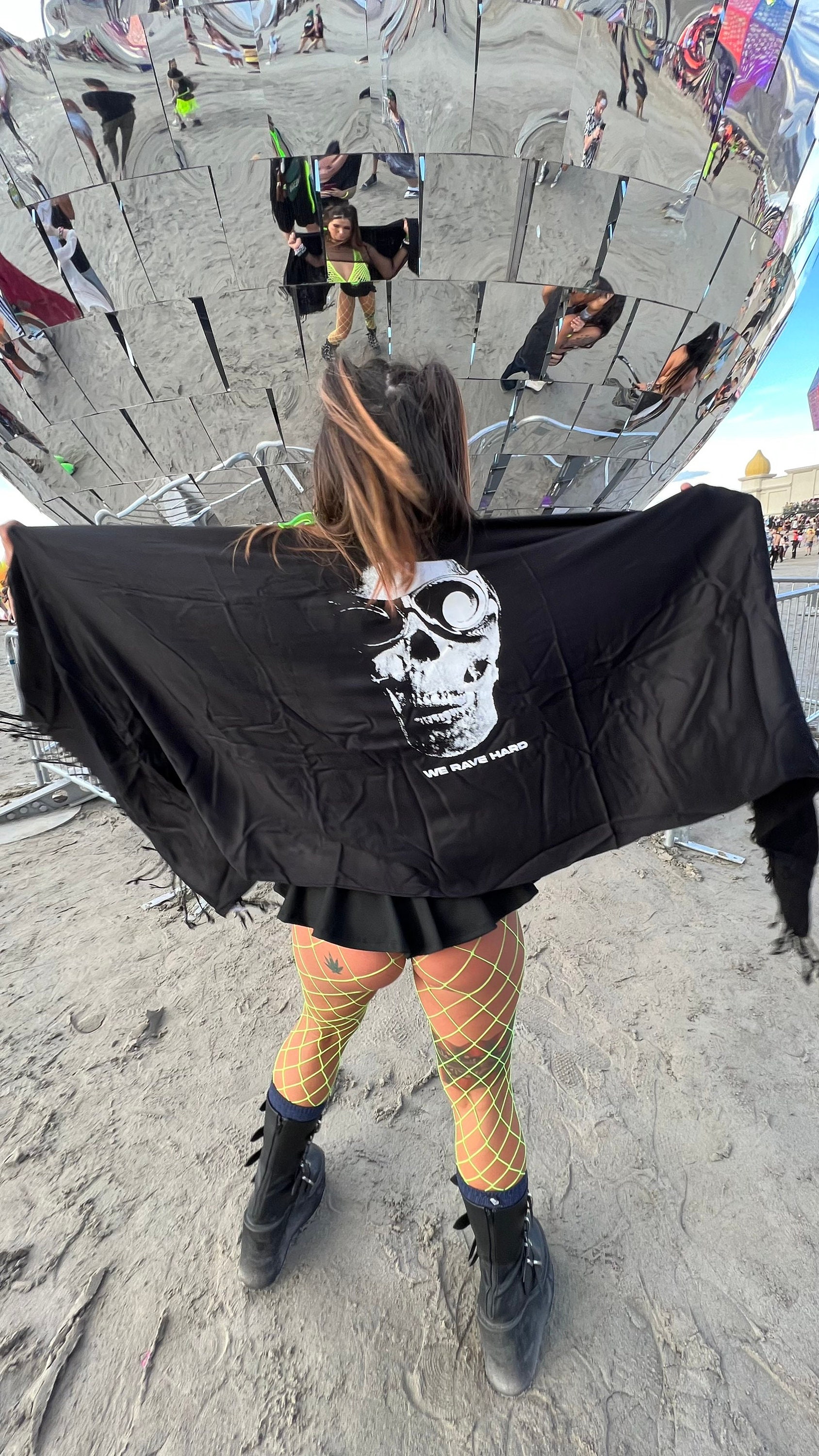 Rave Skull Head Pashmina - Festival Rave Scarf Wook Hippy Pash Unisex ...