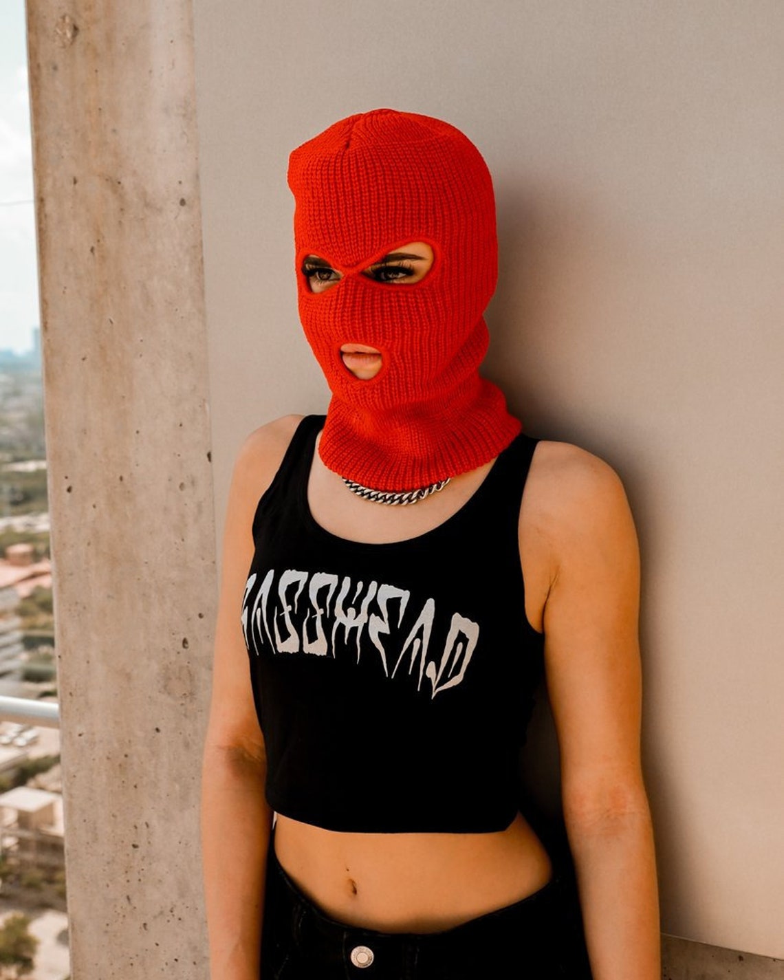 Ski Mask RED / Black - Etsy