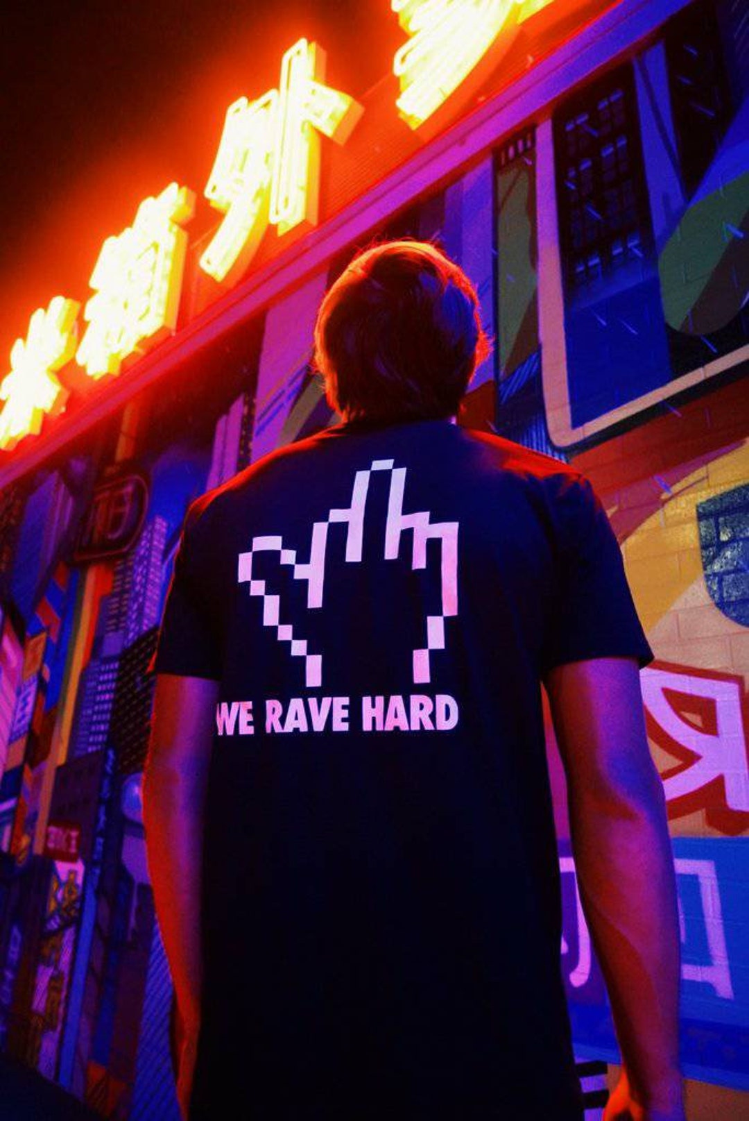Middle Finger Rave T-shirt - Music Festival T-shirt, Rave Shirt for Men ...