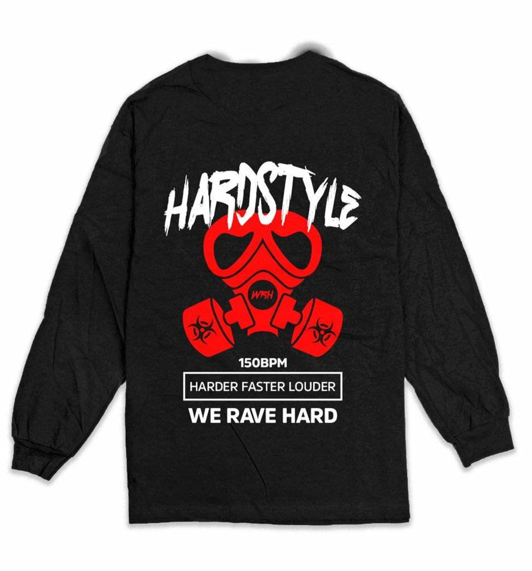 Hardstyle Long Sleeve Rave T-shirt - Music Festival T-shirt, Rave Shirt for Men, EDM Shirt, Rave ...
