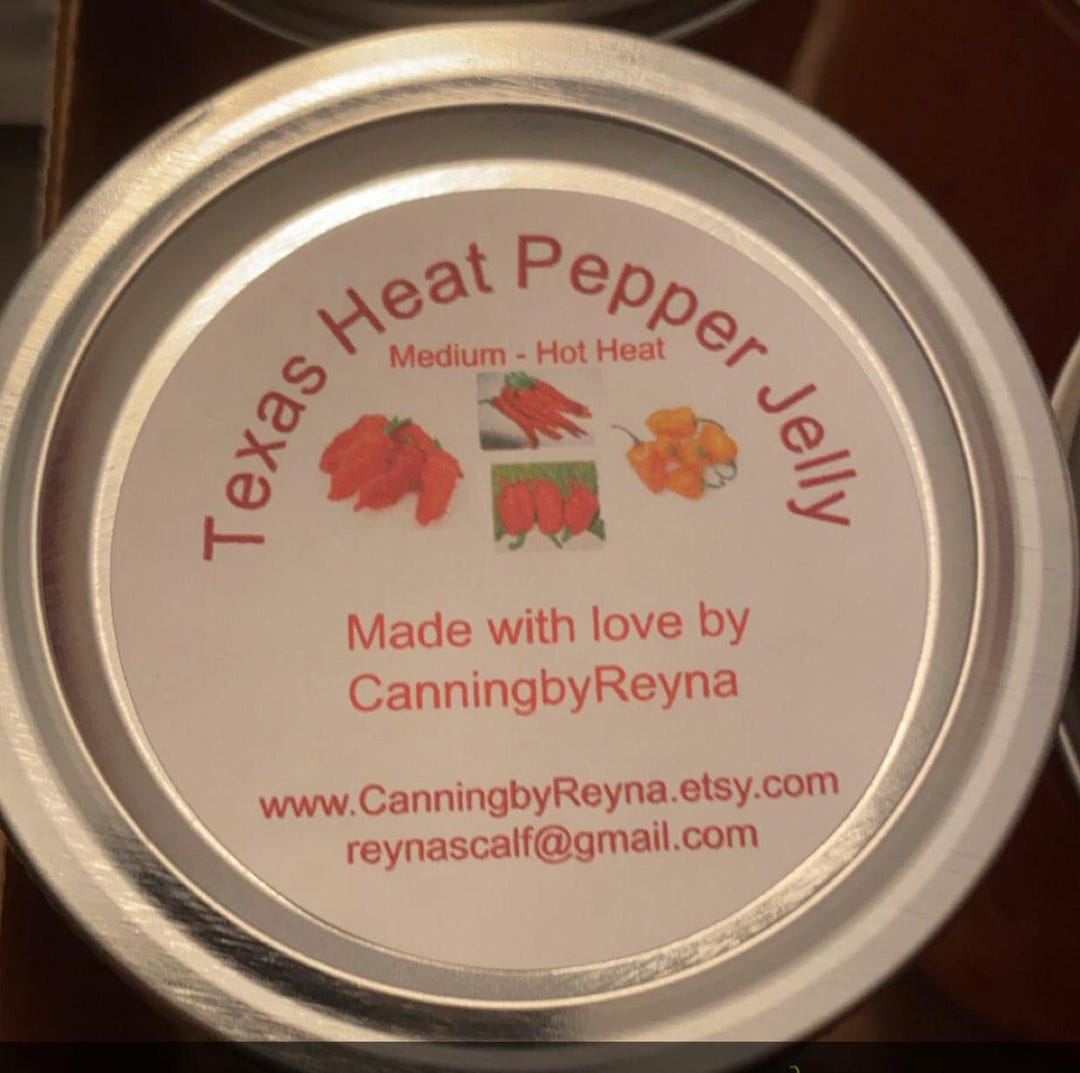Texas Heat Pepper Jelly -homemade! Made With Cayenne, Habanero ...