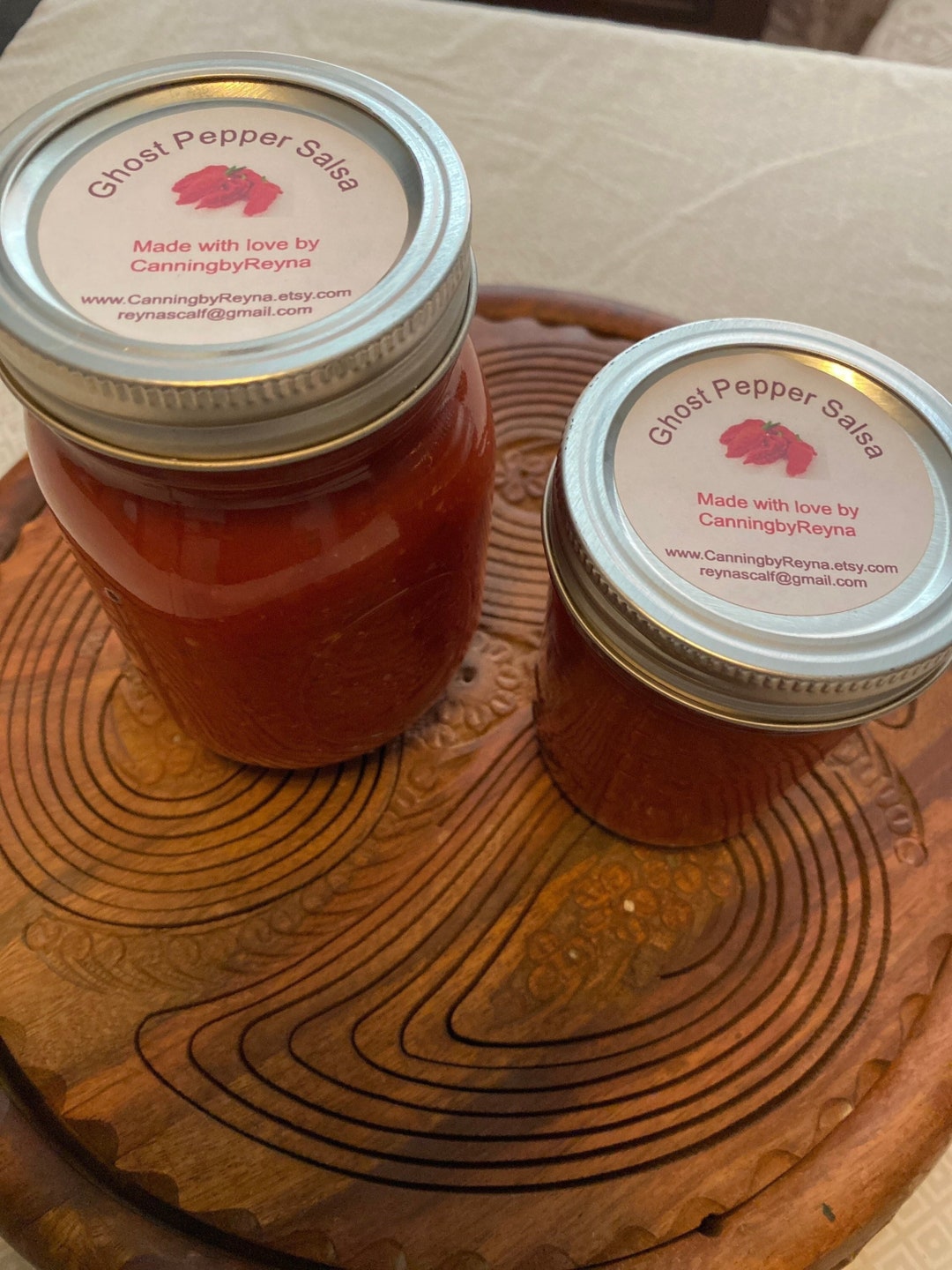 Ghost Pepper Salsa - Homemade! Medium-hot Heat. Great With Tortilla ...