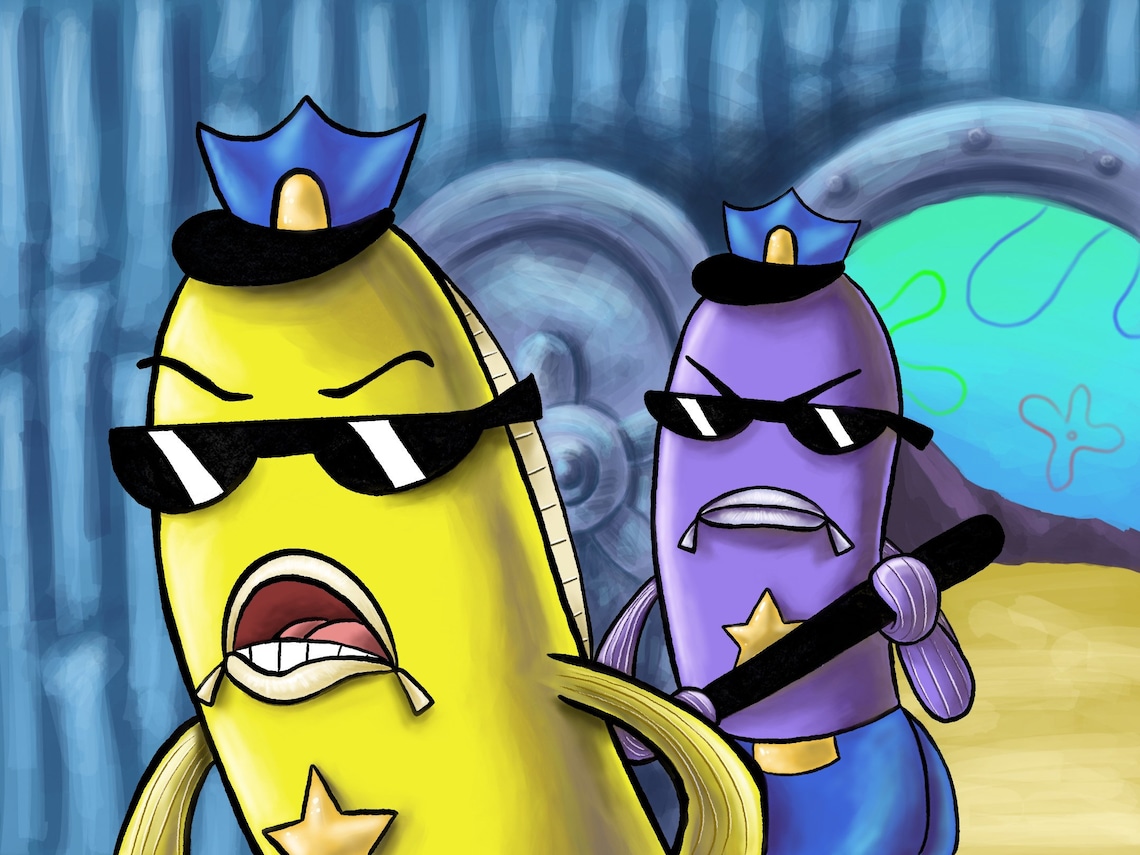 Fish Police Spongebob Art Print - Etsy