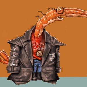 Shrimp Smiling Friends Cartoon Print Adult Swim - Etsy