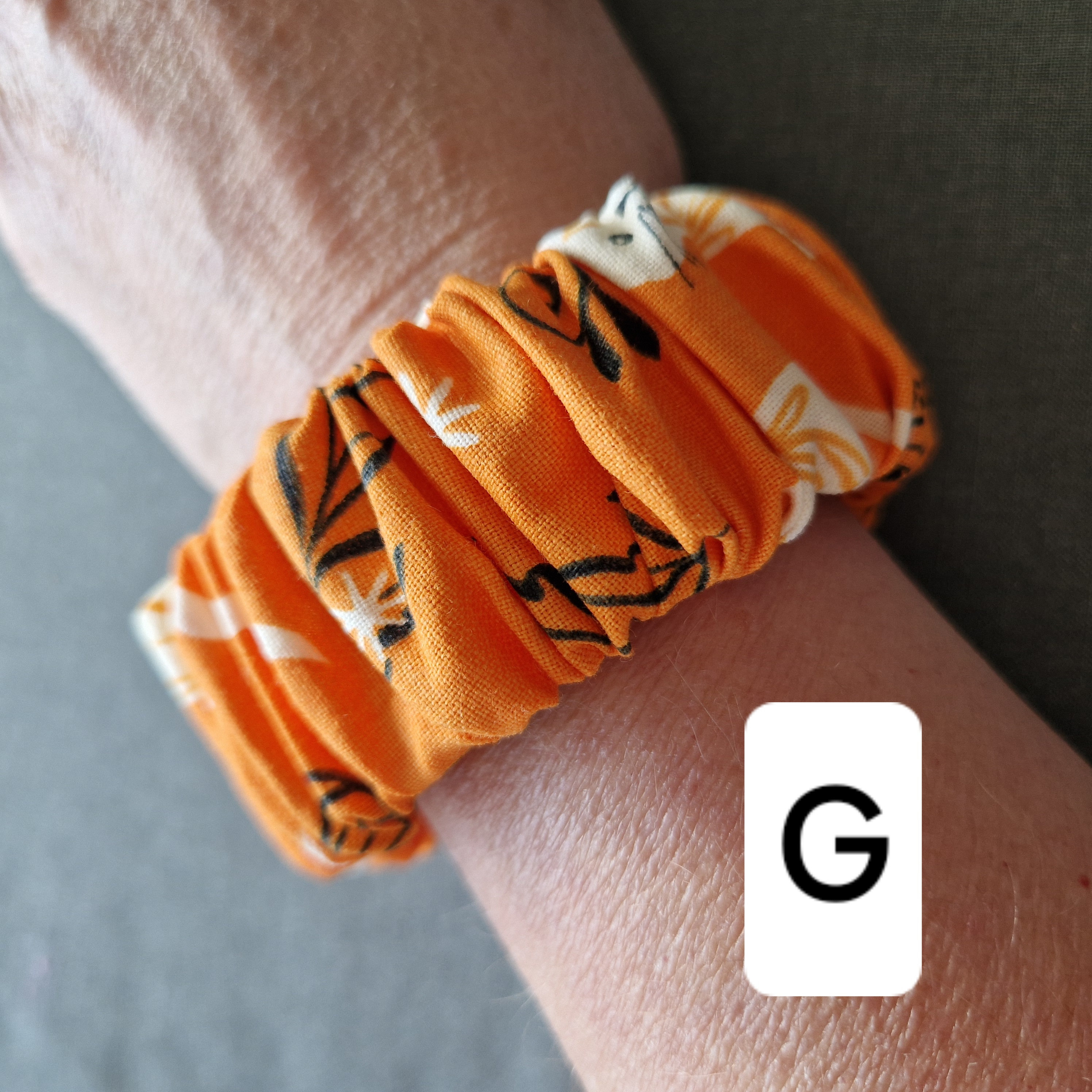 Handmade Fabric Wrapped Elastic Scrunchie Bracelet Bangle Wristband ...